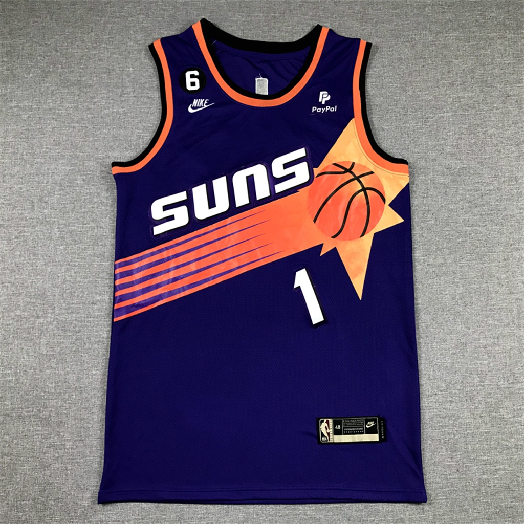 Men's 2023NBA Purple Jersey Phoenix Suns Devin Booker Basketball New ...