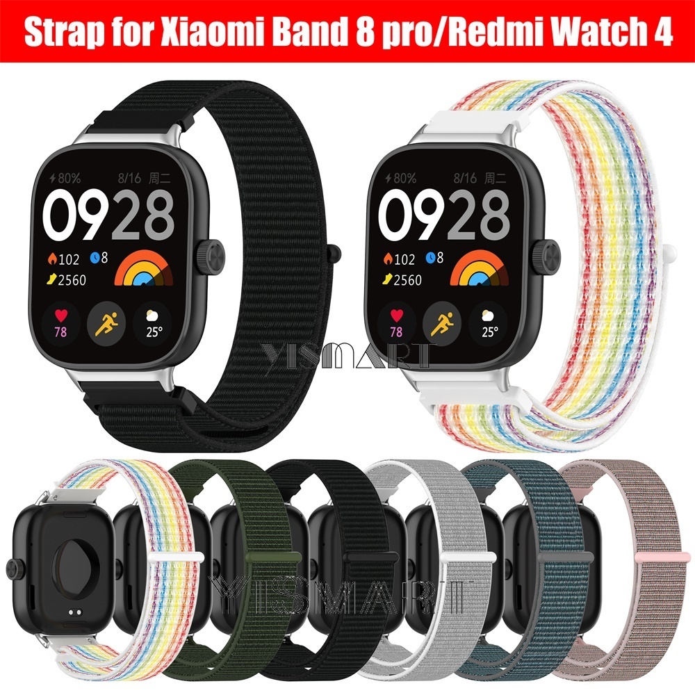 Nylon Braided Solo Loop Strap for Redmi Watch 4 Adjustable Elastic Belt ...