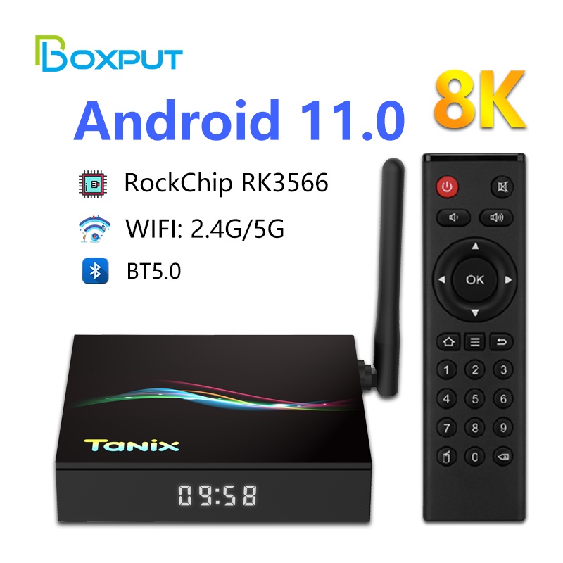 TX66 Android11 TV Box 8K Rockchip RK3566 1000M LAN 2.4G 5G Dual WiFi ...