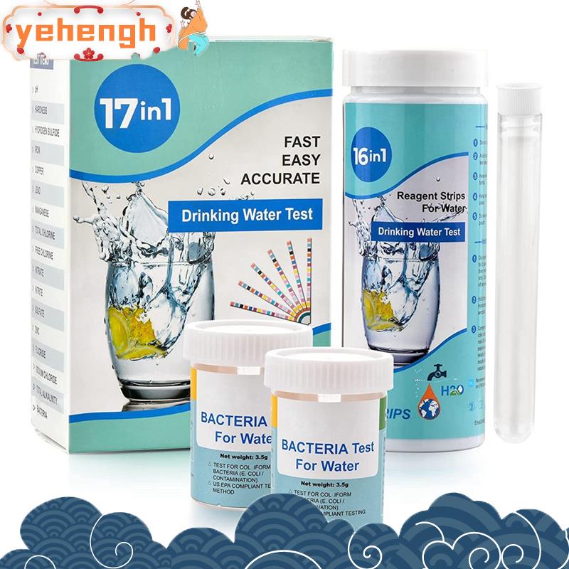 17-In-1 Complete Water Test Kit 100 Strips + 2 Water Testing Kits Water ...