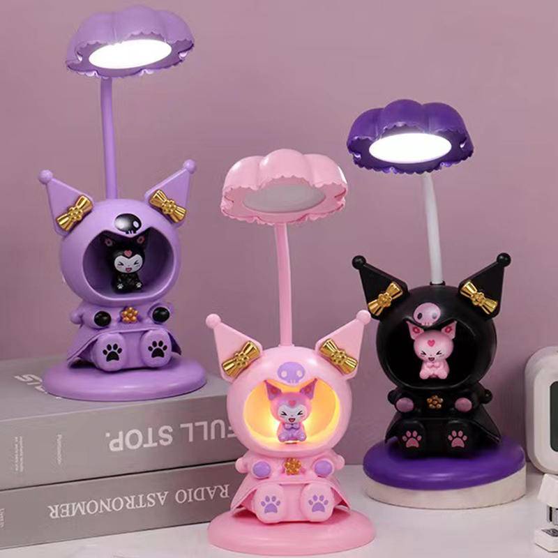 Sanrio Kuromi Led Table Desk Lamps Eye Protection Usb Rechargeble ...