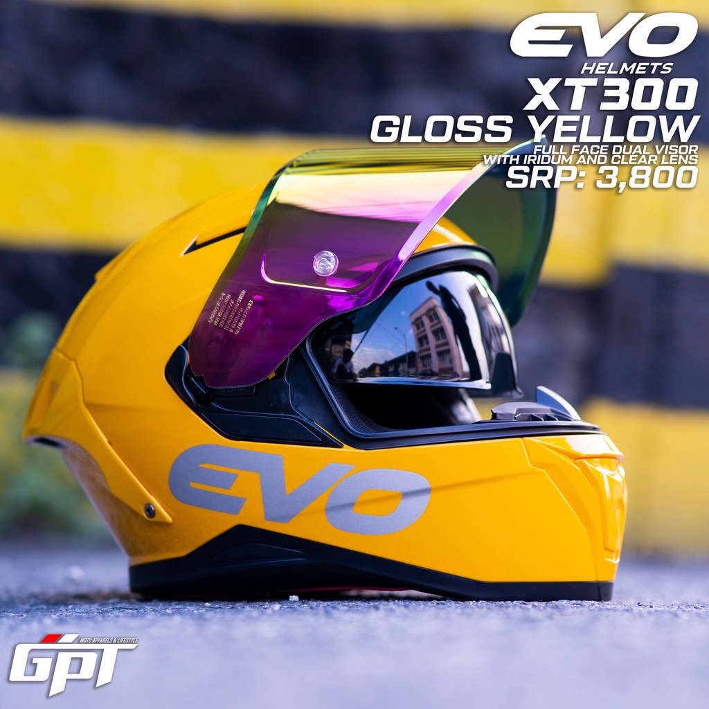 EVO HELMET XT300 MONO W/REVO LENS (DUAL VISOR) W/ FREE CLEAR LENS ...