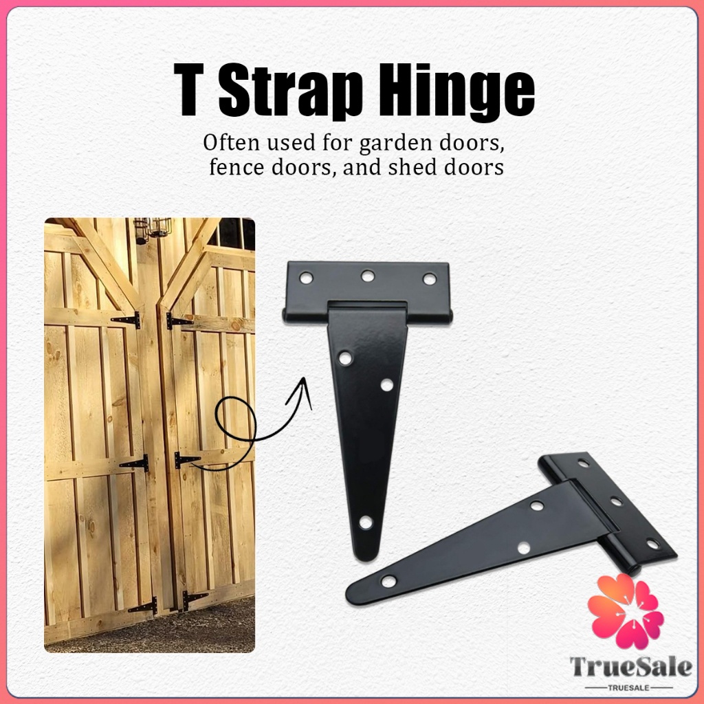 T.S. 4/6 Inch T Strap Heavy Duty Shed/Gate Strap Hinge Door Barn Gates ...