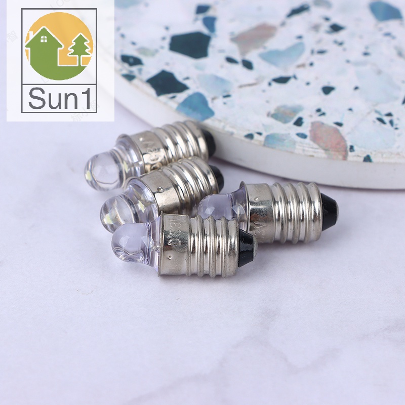 Sun1> 2pcs E10 Led Flashlight Bulb DC 3V 6V Instrument Bulb Indicator ...