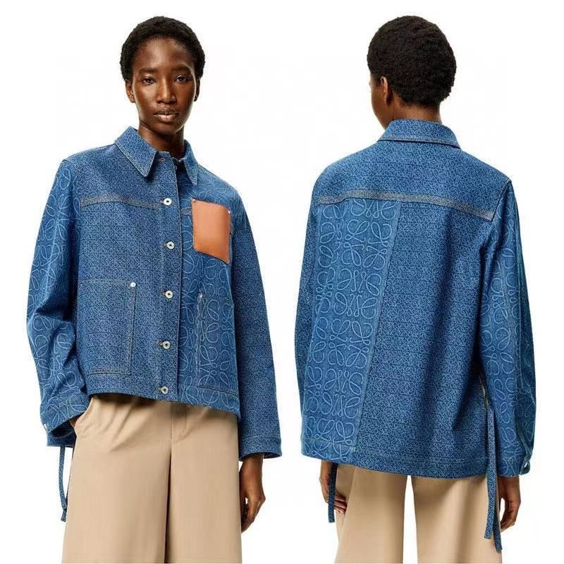 LOEWE High-Quality Men Women Couples Same Style Denim Jacket | Shopee ...