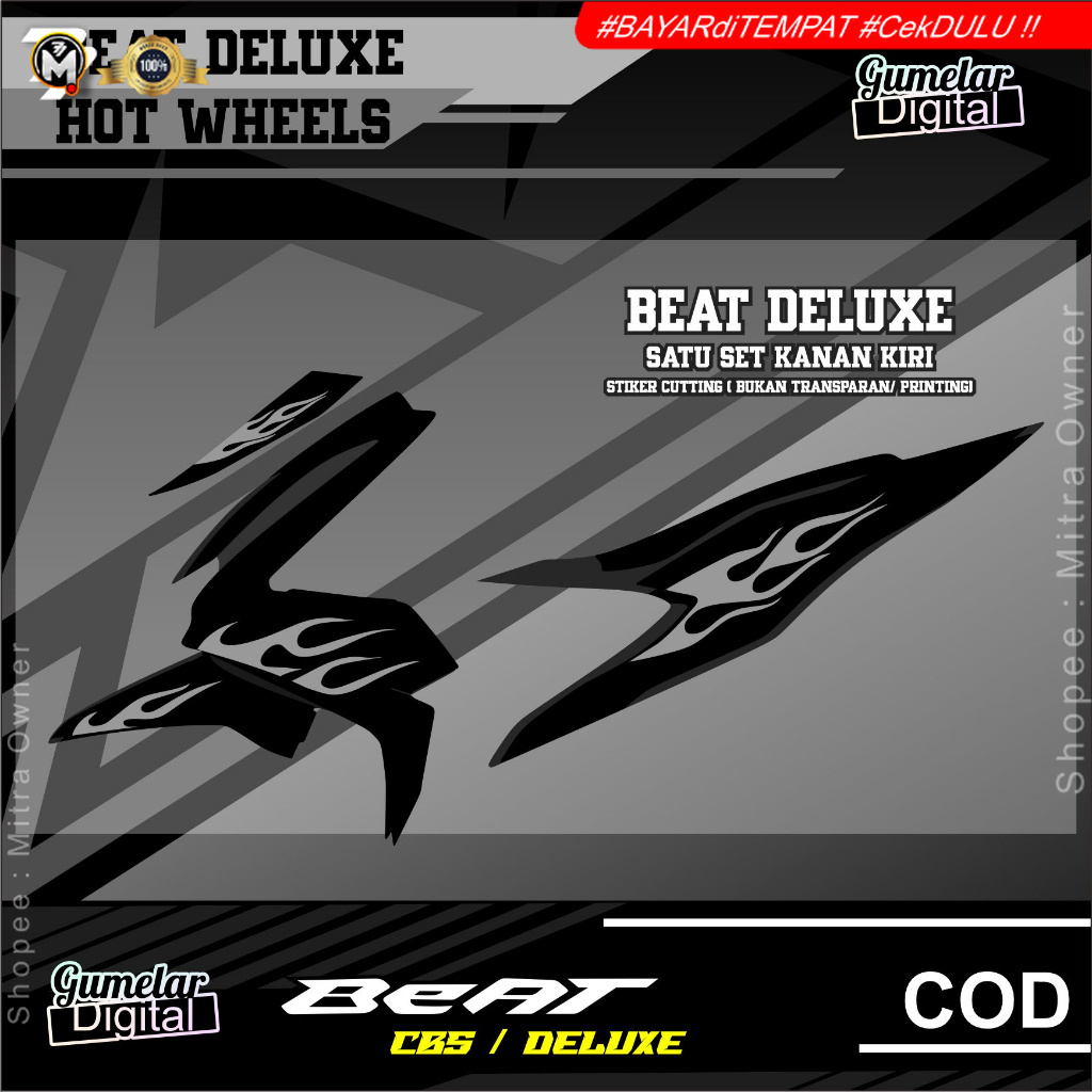 Cutting STRIPING STICKER BEAT DELUXE BEAT STREET DESIGN API HOT WHEELS ...