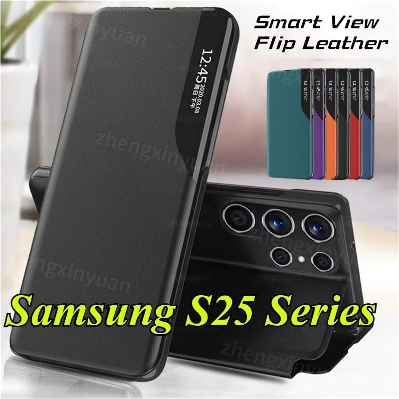 Casing for Samsung Galaxy S25 Ultra Plus 5G 2025 Case Smart View Flip ...