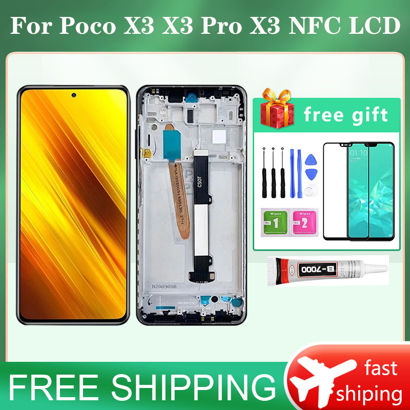 Original Poco X3 X3 Pro X3 NFC LCD Display Touch Screen With Frame ...