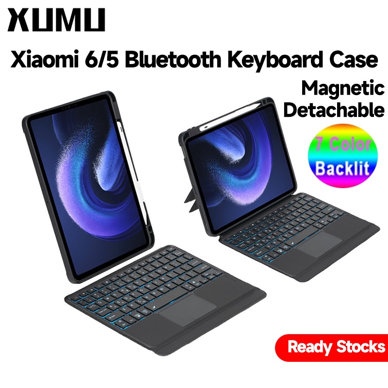 Xumu Detachable Flip Magnetic Keyboard Case Vertical Wireless Bluetooth
