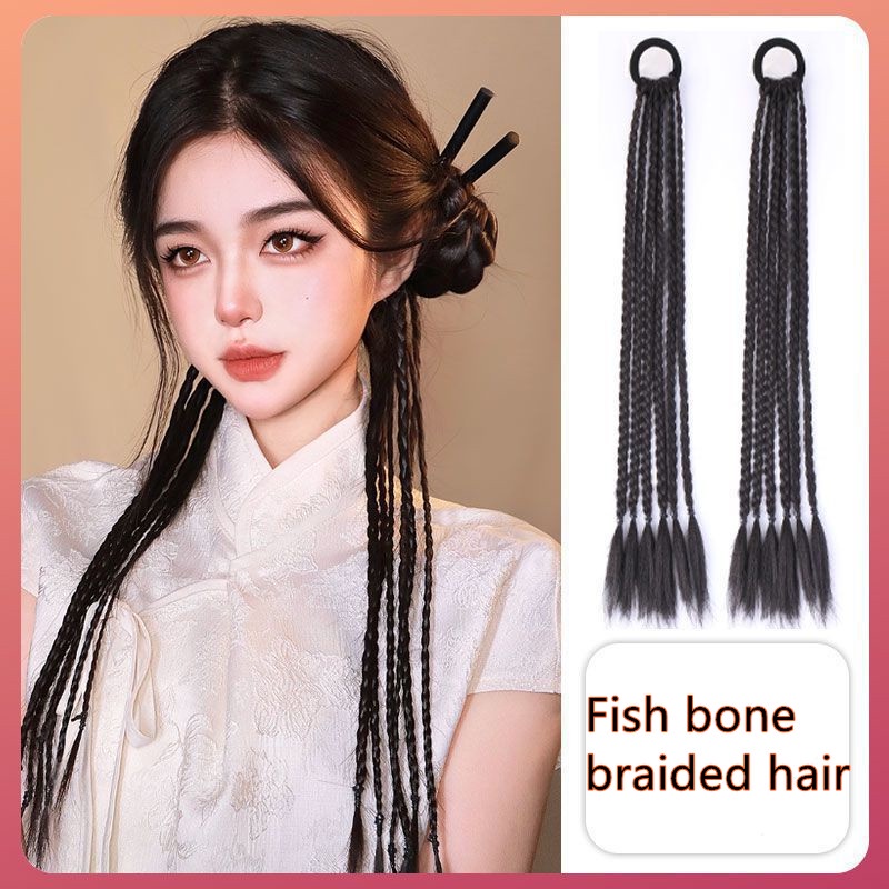 Wig Braid Female New Chinese Small Braid Fishbone Twist Braid Boxing ...