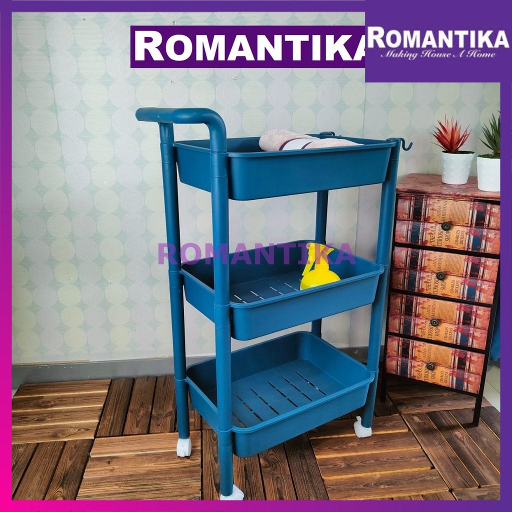 3 Tier 4 Tier Multifunction Storage Trolley Rack Office Shelves Home ...