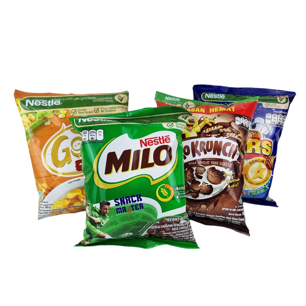 Nestle Cereal Honey Stars, Milo, Cocoarunch, Corn Flakes - 70 Grams ...