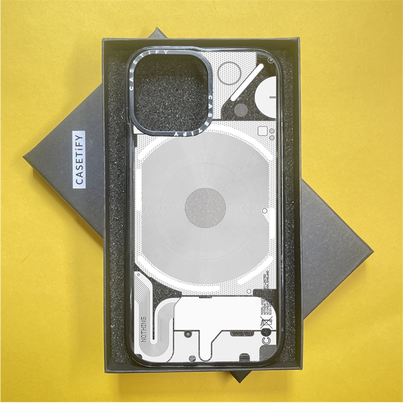 CASETiFY X Nothing Case (2) Magnetic suction Black Edge Clear Sideband ...