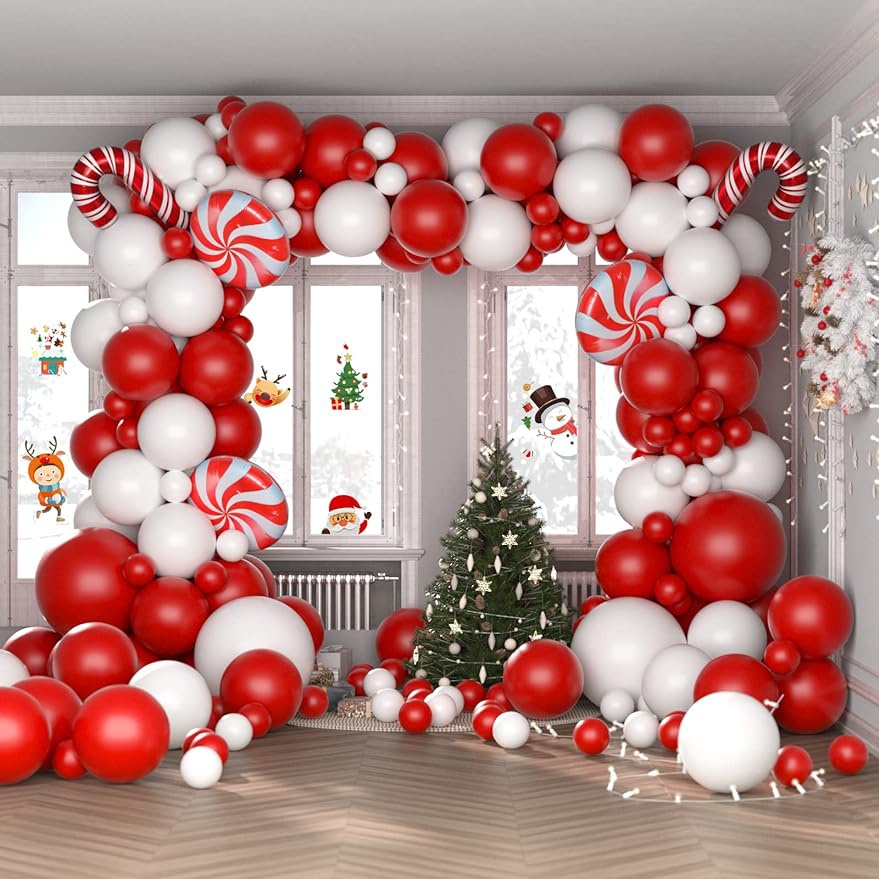 Christmas Candy Balloons Garland Arch Suit Year-end Party And Birthday ...