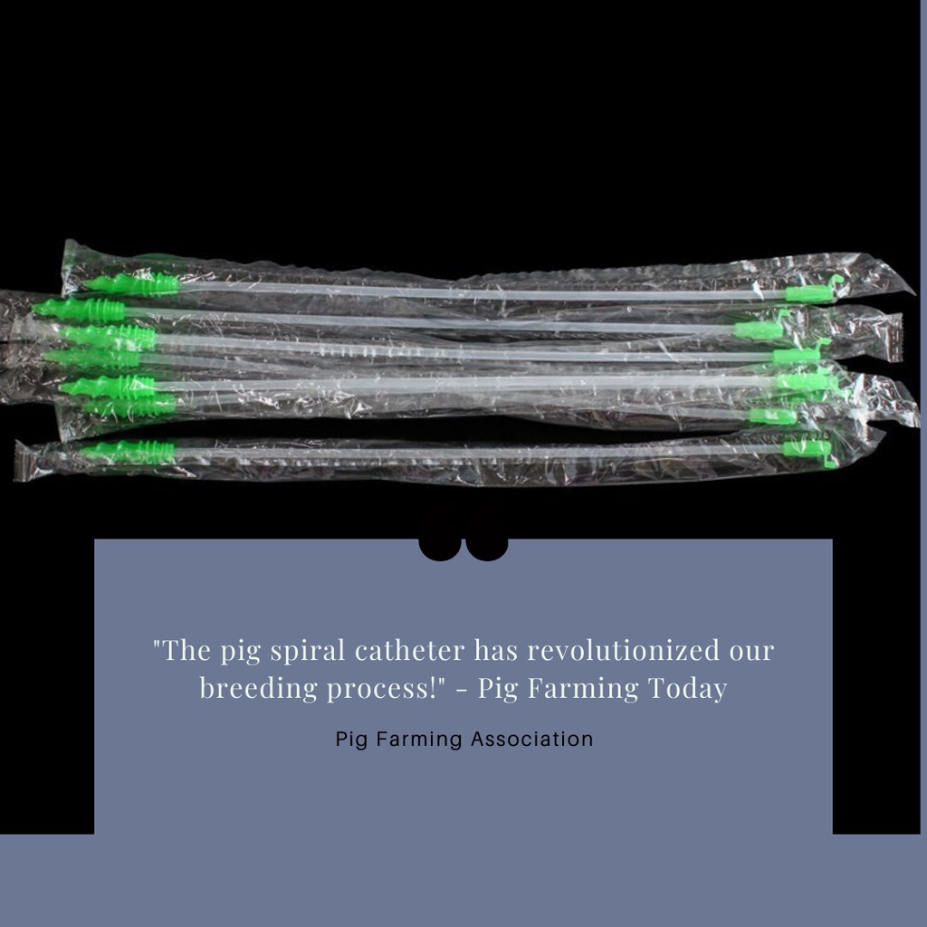 10 pcs Premium Spiral Tip Silicone Pig AI Catheter Viddavet heavy duty ...