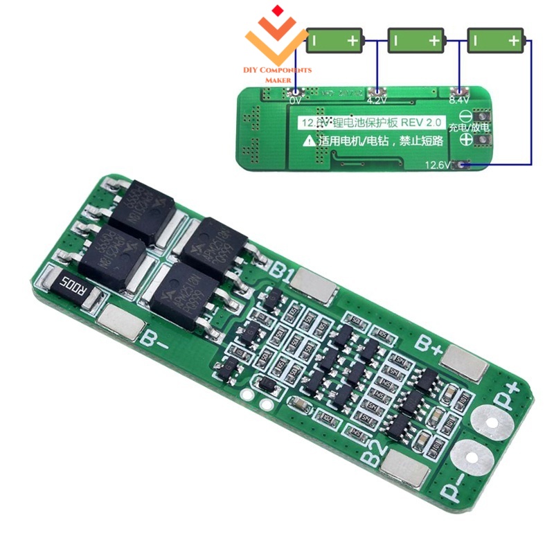 3S 20A 12.6V Li-ion Lithium Battery 18650 Charger BMS PCB Protection Board Cell Module | Shopee ...