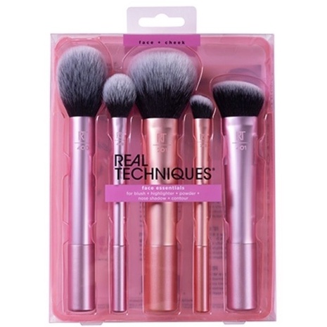 Real Techniques 5pcs Face Essentials Makeup Brush Set BLUSH HIGHLIGHTER ...