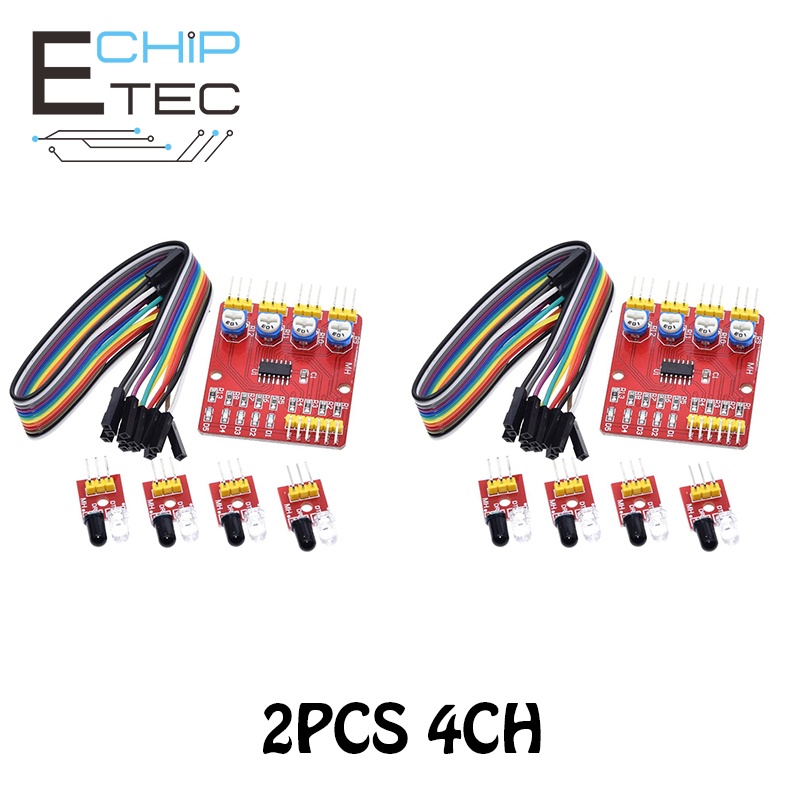 2PCS 4-channel infrared detection / tracking module / line patrol ...
