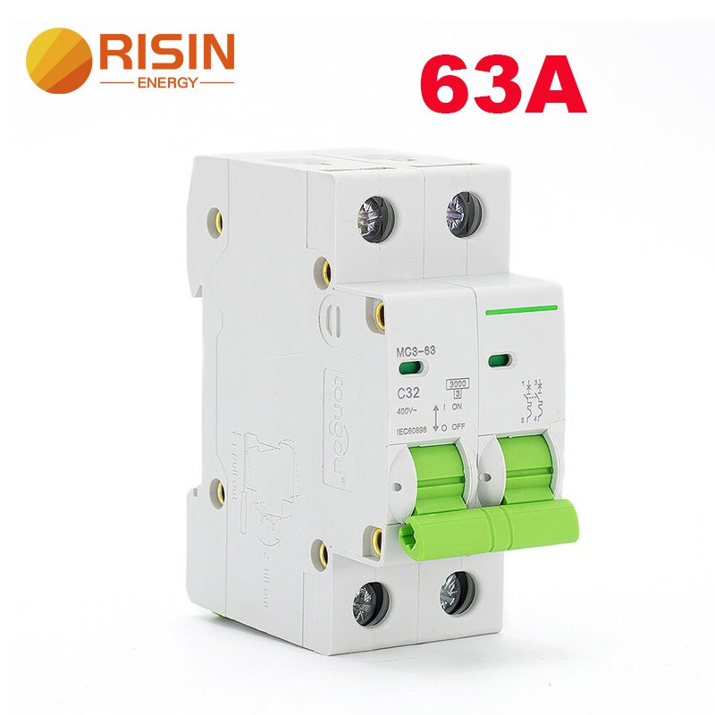 Solar Home Use 2P Mini AC Circuit Breaker AC415V Short Current ...