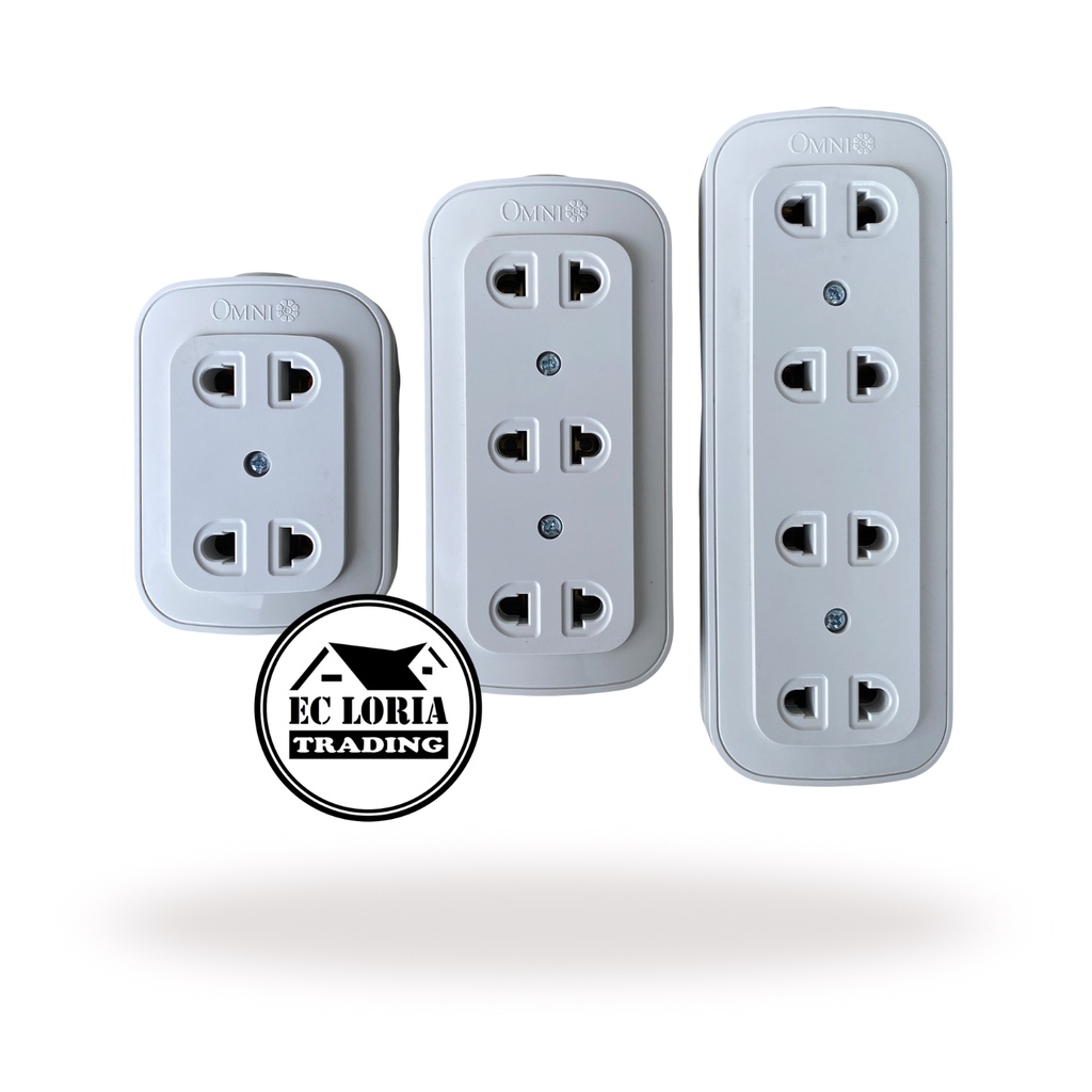 Omni Electrical Surface Type Universal Convenience Outlet (2-gang, 3-gang, 4-gang) | Shopee ...