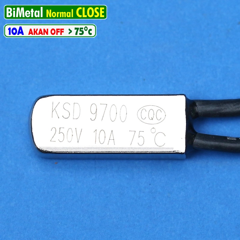 Bimetal NC Thermostat 75C 10A KSD9700 Automatic Temperature Sensor Fuse | Shopee Philippines