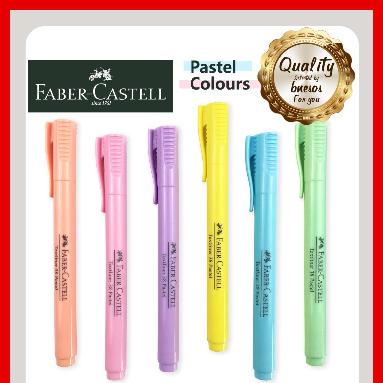 Faber Castell Pastel Textliner Highlighter Pen Highlighters Stationary ...