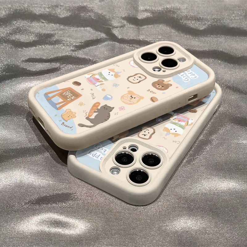 Cute Bread Cat Shiba Inu Drop Proof All-Wrap Phone Case for IPhone Cute ...
