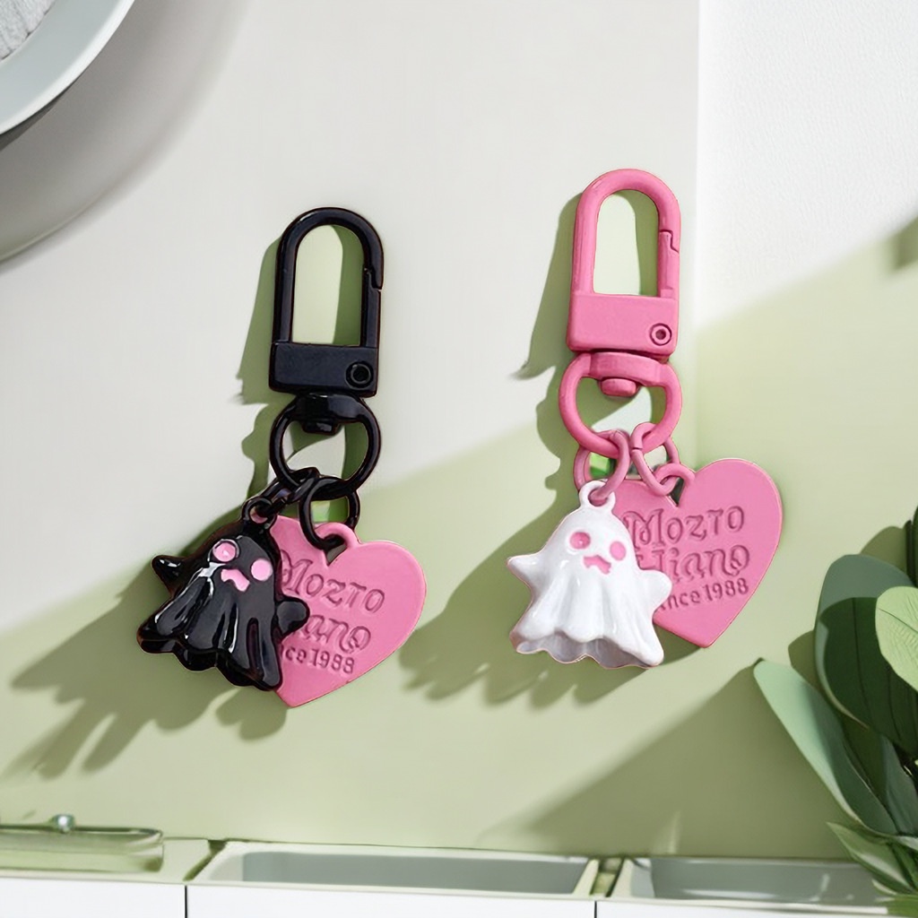 Korean Cute Cartoon Personalized Black Pink Little Devil Keychain ...