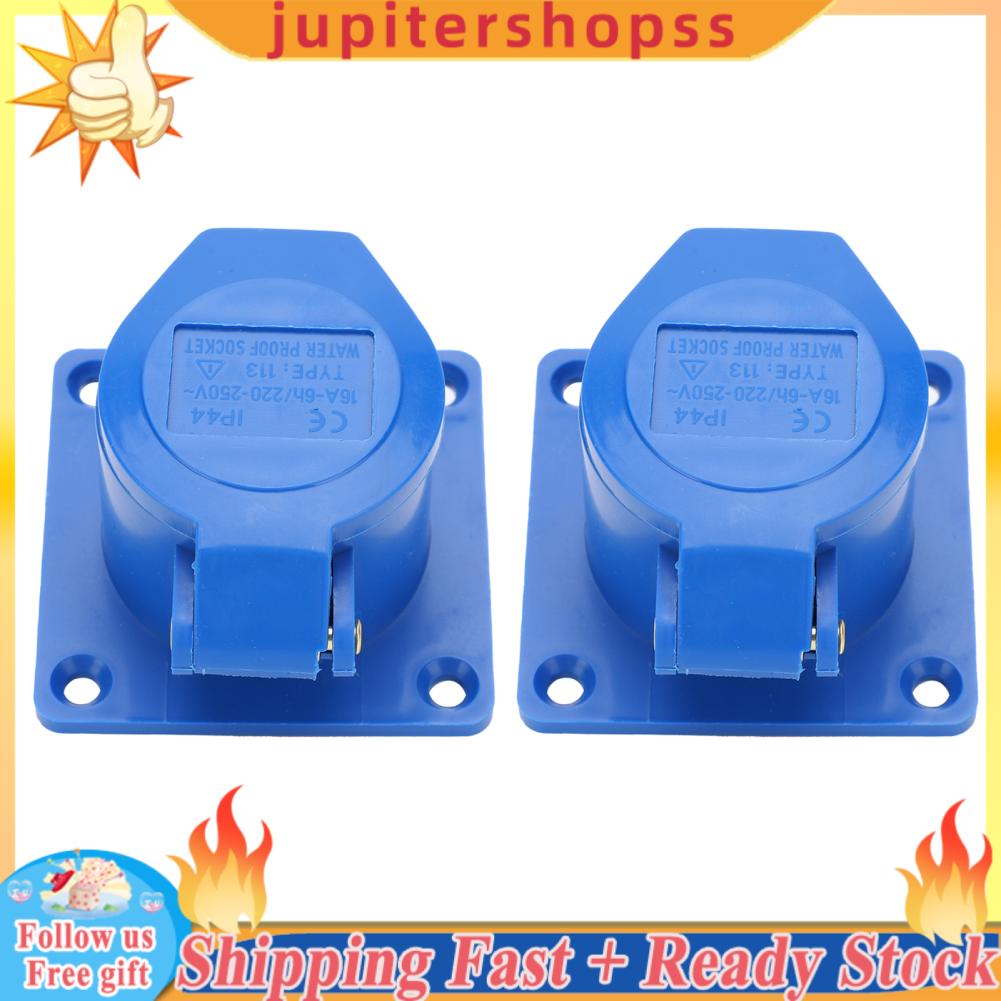 Jupitershopss 2Pcs Single-Phase Industrial Power Socket 3-Pin Explosion ...