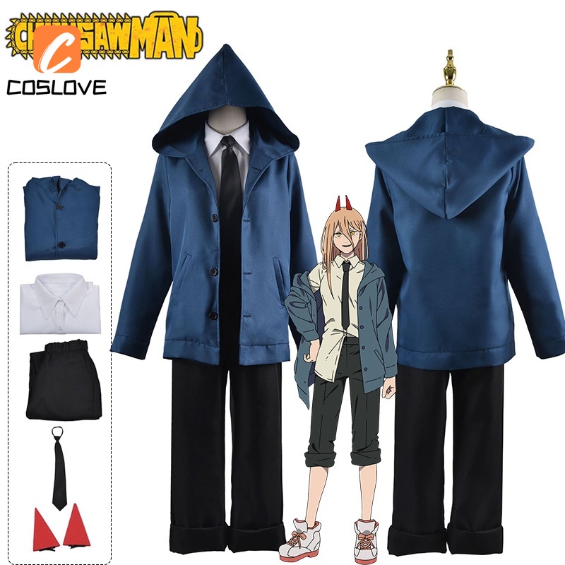 Anime Chainsaw Man Power Cosplay Full Set Costume Suit for Woman Daily ...