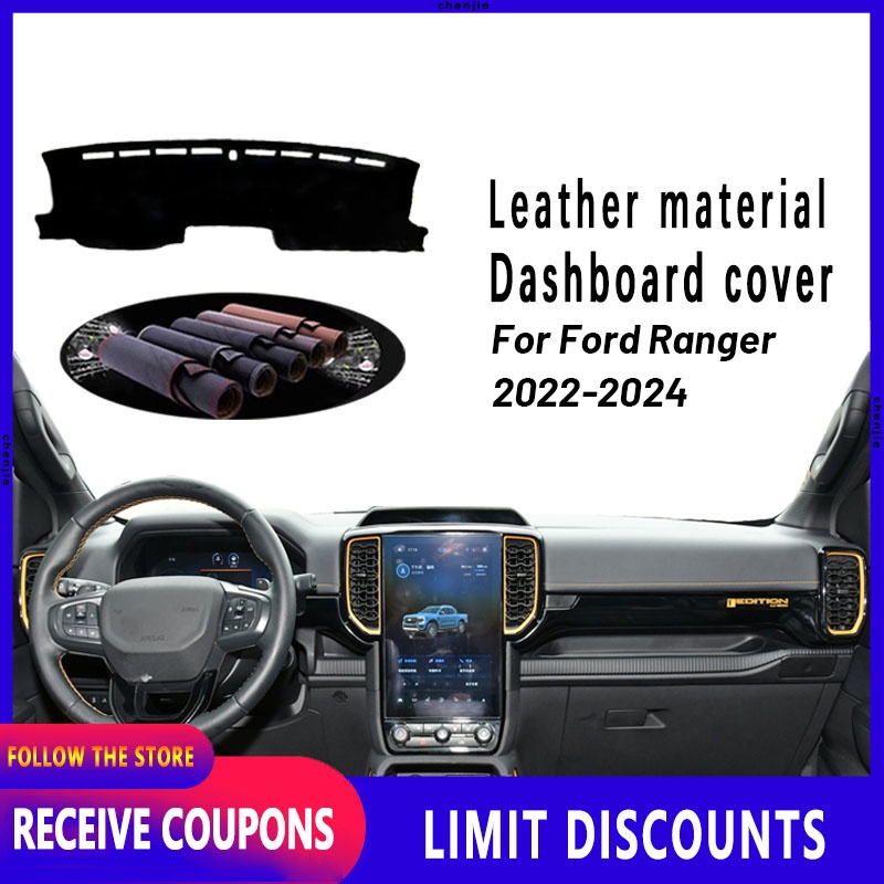 Thickened Insulated leather dashboard cover pad for Ford Ranger 2022 ...