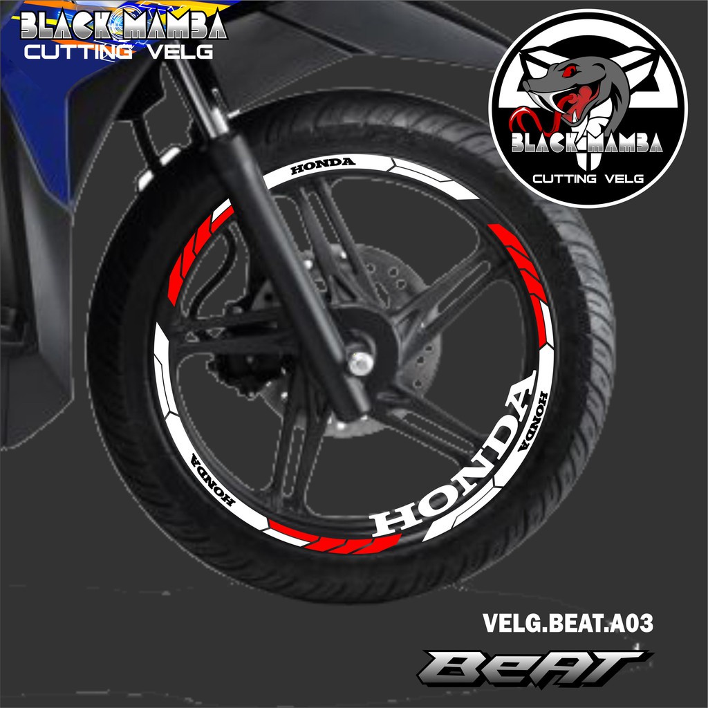 BEAT VELG CUTTING STICKER - LIS LIST STICKER TIRE/VEL VARIATIONS HONDA ...
