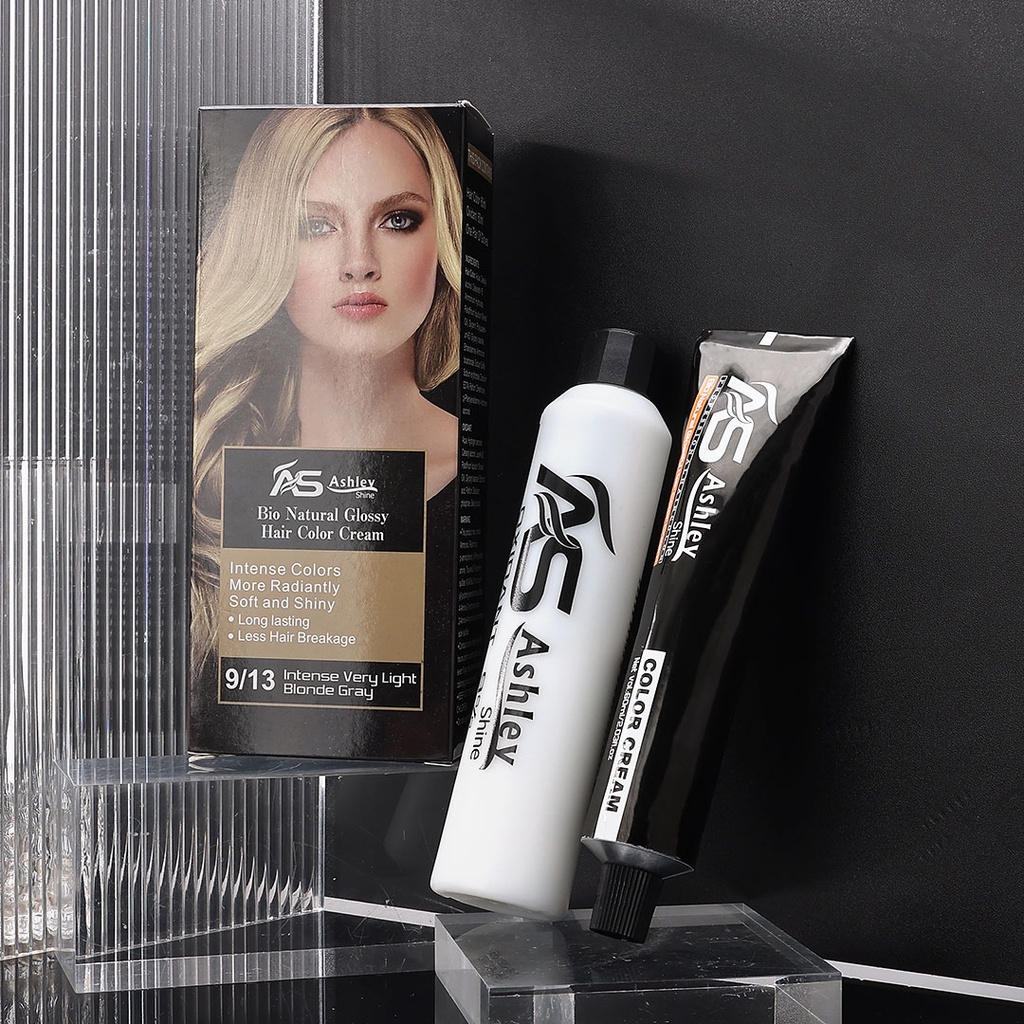 Ashley Hair Color Bio Natural Hair Color Set Ash Gray Hair Dye 60ml*2pc ...