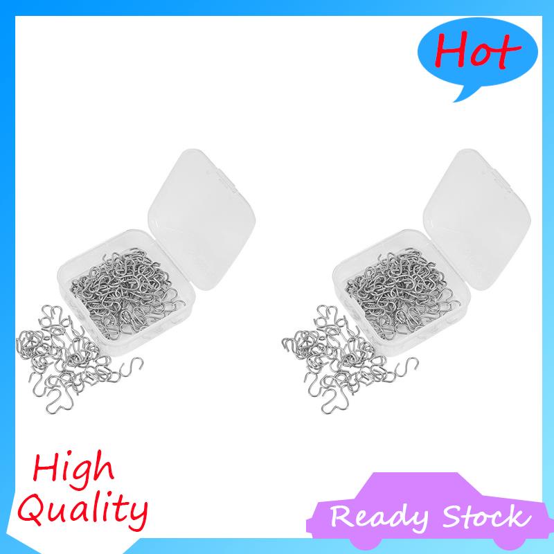 300 Pieces Mini S Hooks Connectors Metal S-Shaped Wire Hook Hangers for ...