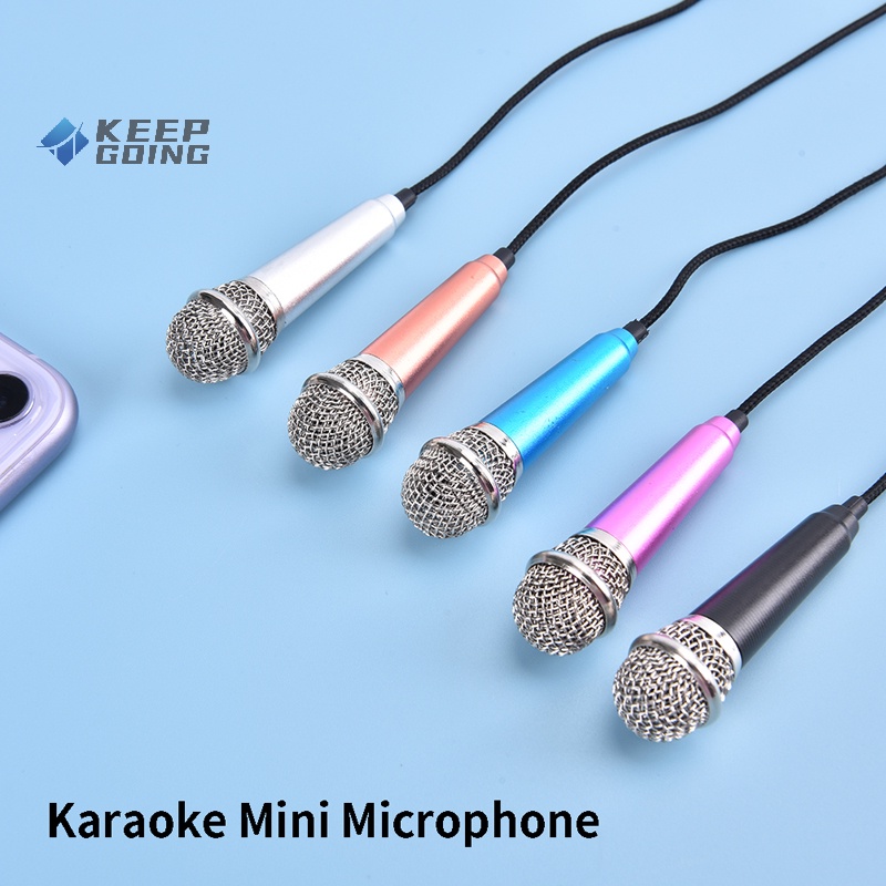 Keep Going＞ Portable 3.5mm Stereo Studio Mic KTV Karaoke Mini ...
