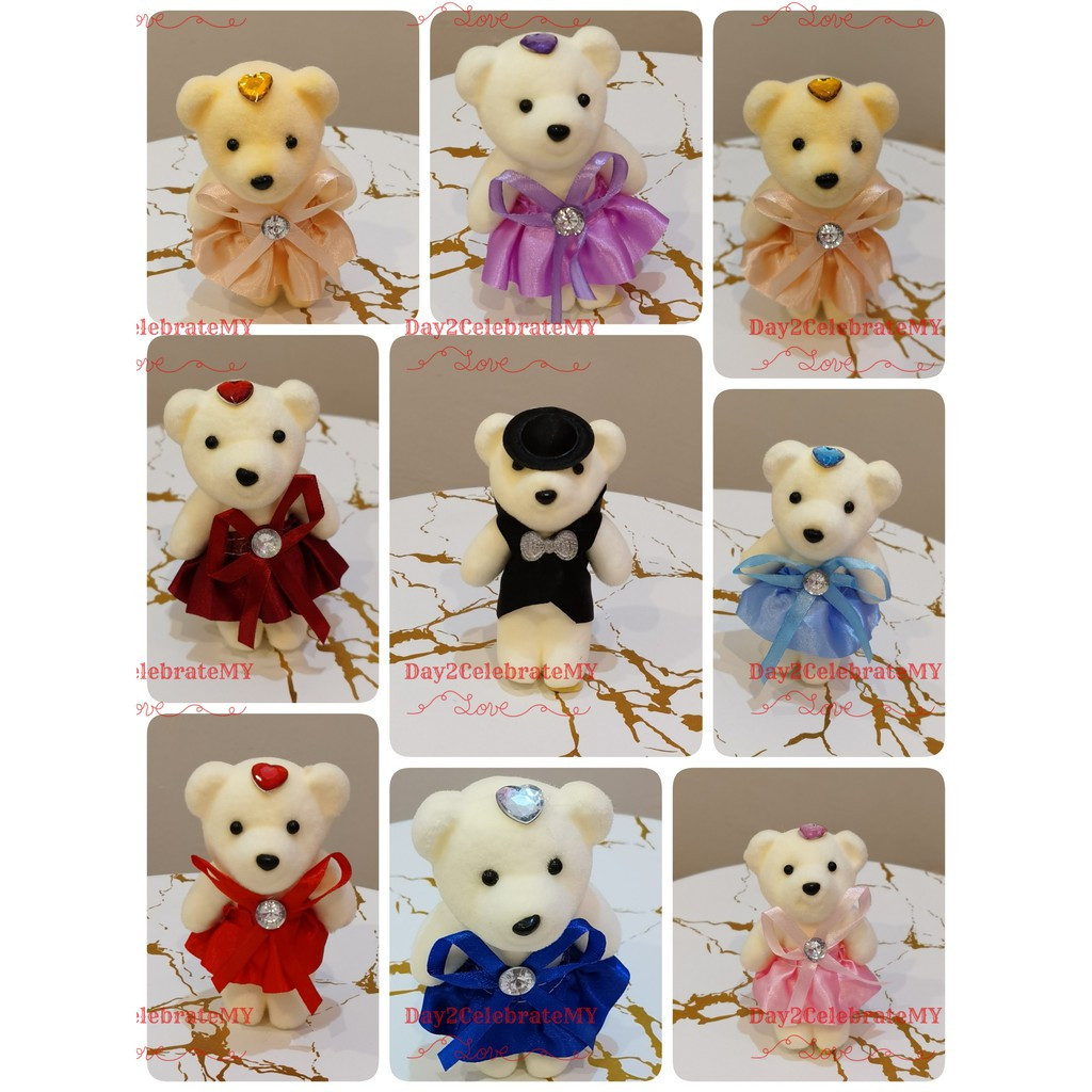 10pcs Form Bear / Small Teddy Bear / Doll Flower Bouquet / Couple Bear ...