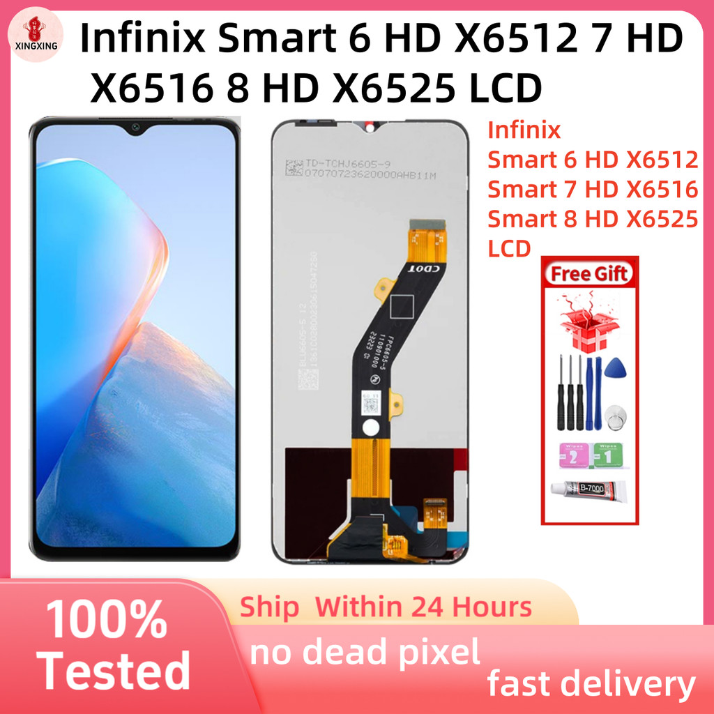 For Original Display Infinix Smart 6 HD X6512 7 HD X6516 8 HD X6525 LCD ...