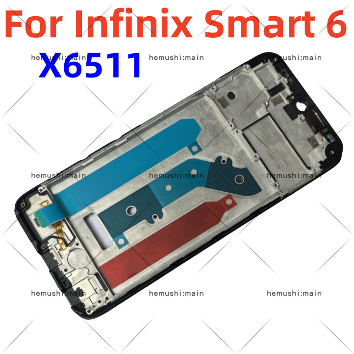 LCD front Display frame For Infinix Smart 6 X6511 X6511B X6511E Front Housing Middle Frame ...