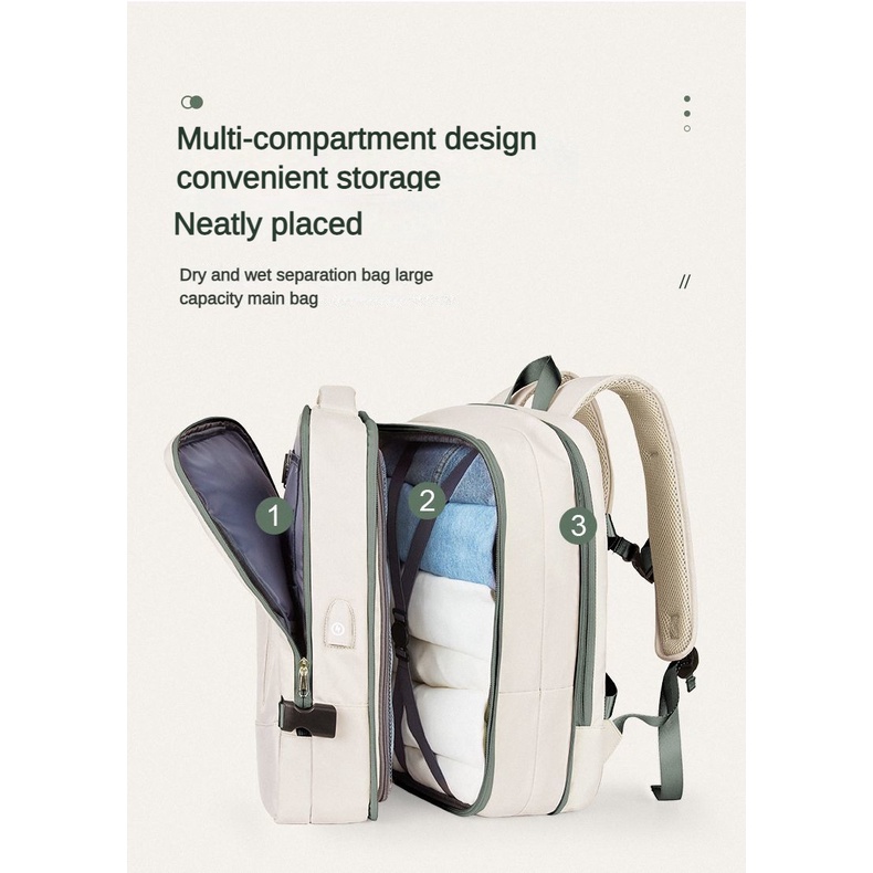 PH available COD 40L Travel backpack women waterproof luggage Travel ...