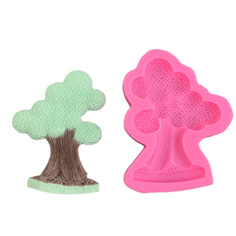 DIY Handmade 3D Bonsai Bush Silica Gel Mold Chocolate Fondant Biscuit ...