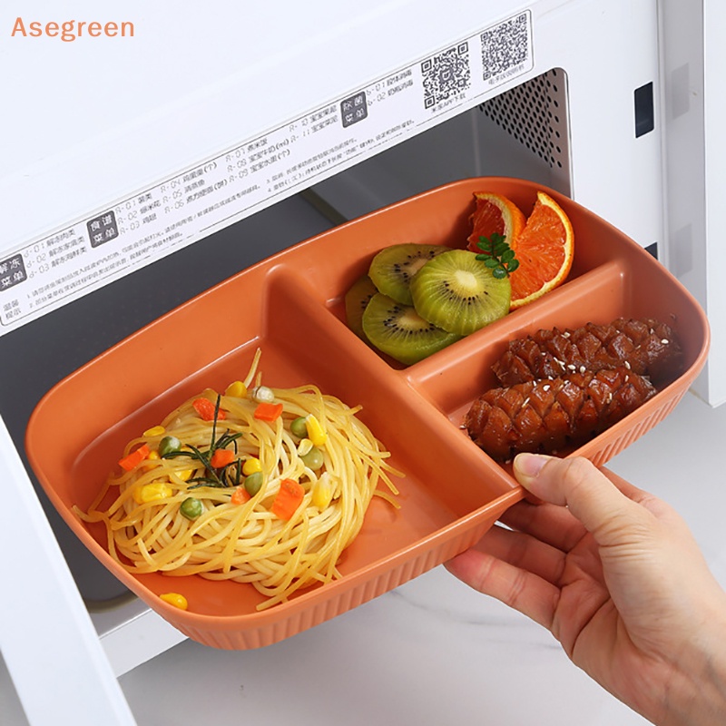 Asegreen Divided Dish Diet Reusable Dinner Plate Kitchen Dinnerware ...