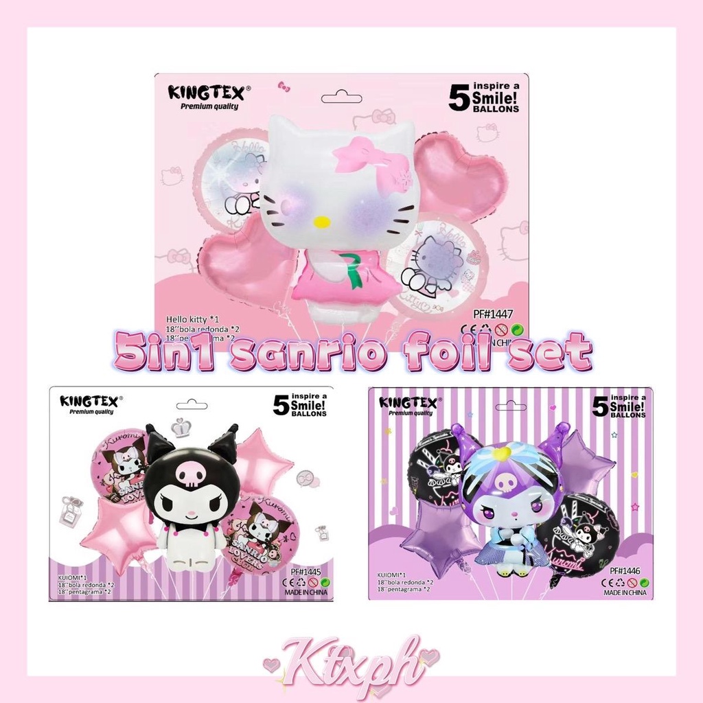 5in1 Sanrio foil set kuromi hello kitty balloon birthday party needs ...