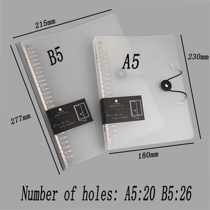 Binder A5/B5 Refillable Notebook Binder School Supplies Grid/dot Matrix ...