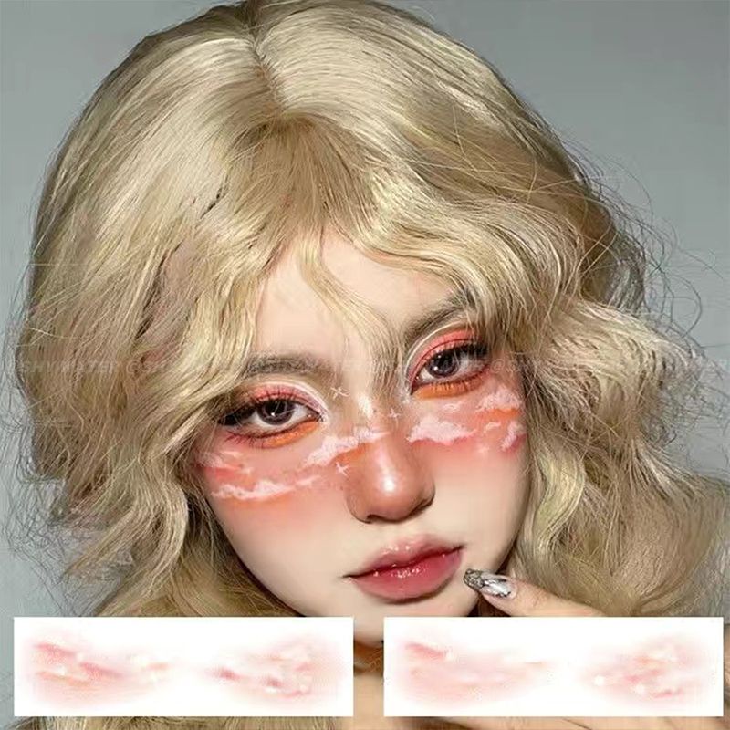 Sweet Cool Christmas Tattoo Stickers Cloud Color Makeup Face Stickers ...