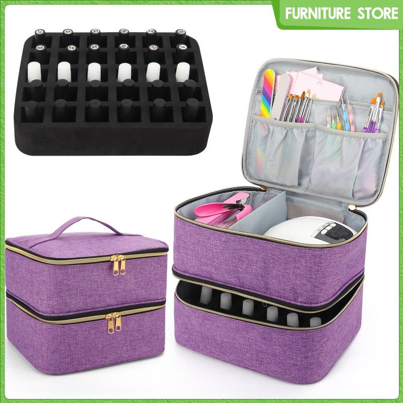 [Wishshopeelxj] Nail Polish Organizer Portable Manicure Supplies Nail ...