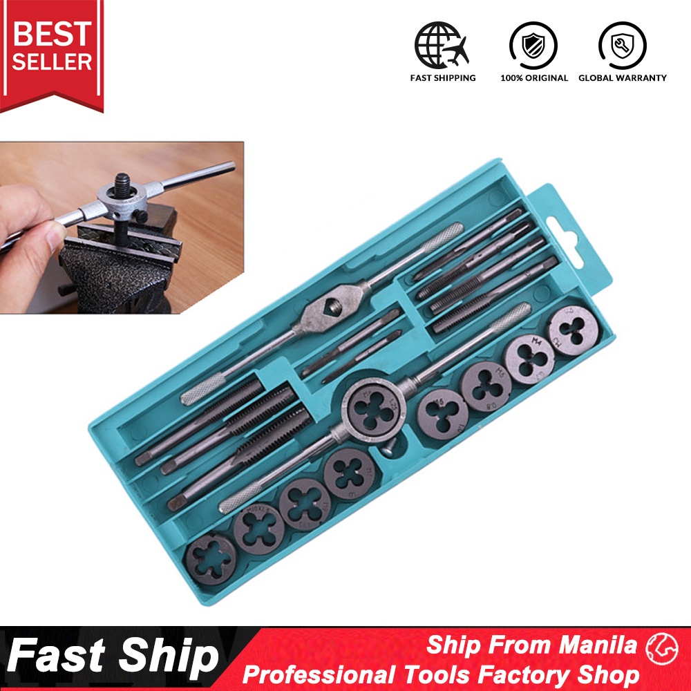 20Pcs Metric Tap Wrench and For Die Pro Set M3-M12 Nut Bolts Tool Set ...