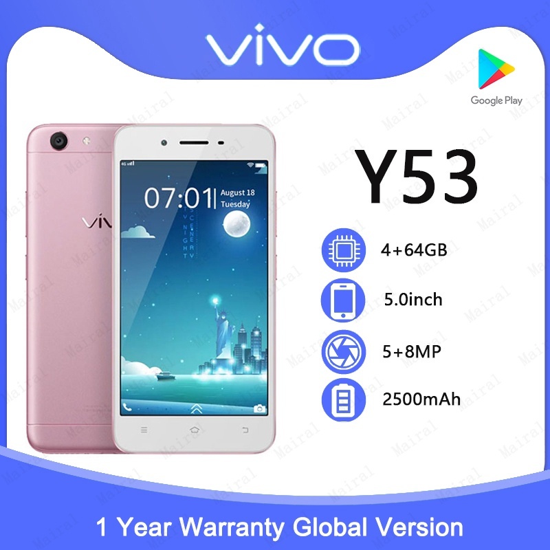 VIVO Y53 4+64GB smartphone 100% original 5.0 inch Dual SIM cellphone ...