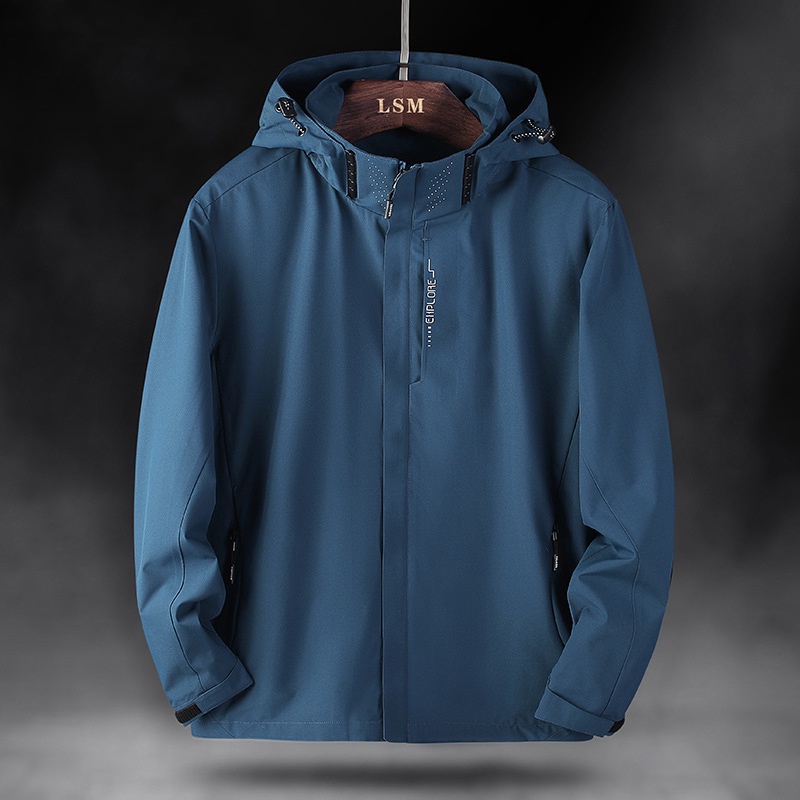 Waterproof Breathable Jacket Windbreaker Hooded Jacket Plus Size ...