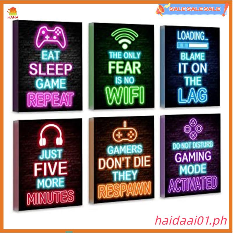 haidaai01.ph*6PCS Video Gamer Room Decor Game Poster 8X10In-Gamer Wall ...