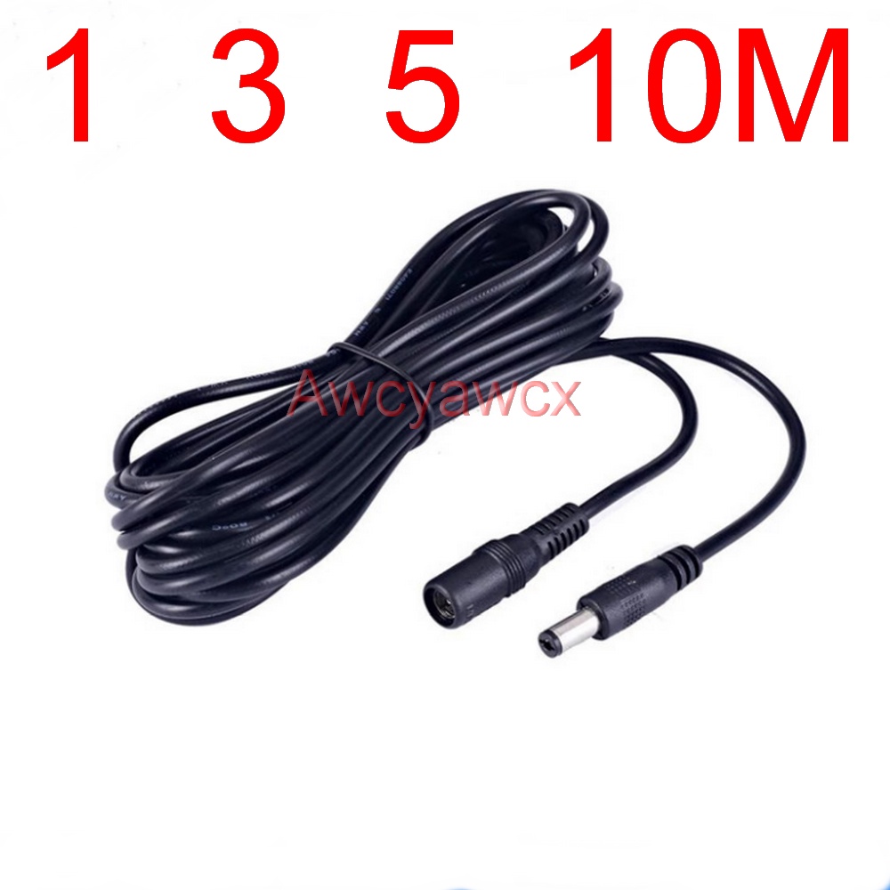 12V DC Power Supply Cable Extension Cord Female to Male Plug 5.5mm 2 ...